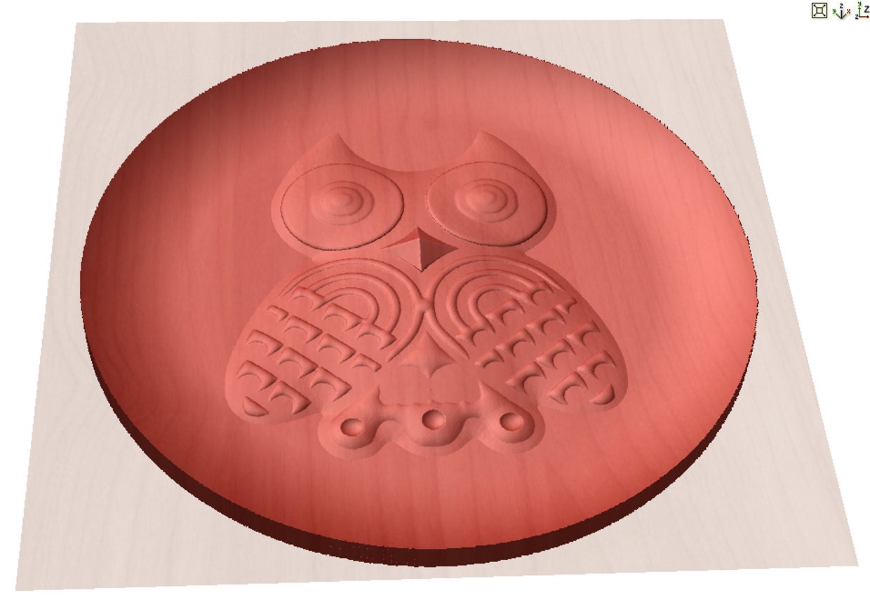 Owl 3D Relief Carving Model for Cnc Routers and Mills Great on Game ...