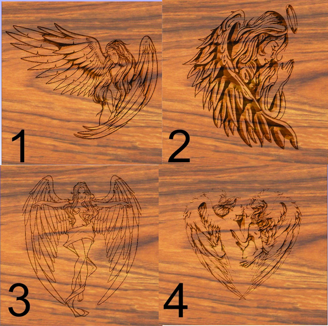 2.5 D Inch & Metric Angels 1-4 Cut Files CNC Router G Code Files ...