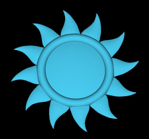 Sun CNC Wood Carving Pattern Deep Relief Model for CNC Machines 3D to ...