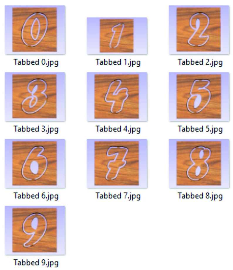 Forte Font Cut File Inch and Metric 6" 0-9 Digits CNC G Code Routers ...