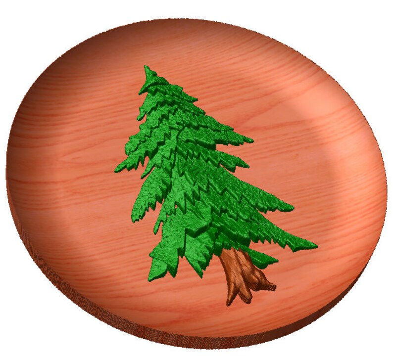 Hemlock Tree 3d Solid Model Carving, 3d in OBJ. STL and 3DS Formats ...