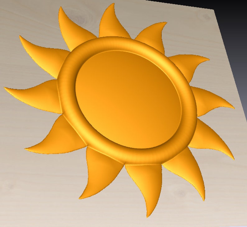 Sun CNC Wood Carving Pattern Deep Relief Model for CNC Machines 3D to ...