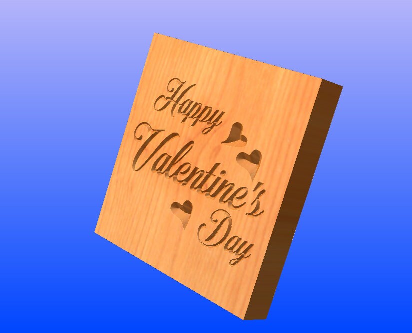 Valentines 5w" X 5h" G Code Cut File Immediate Instant Download Grbl ...
