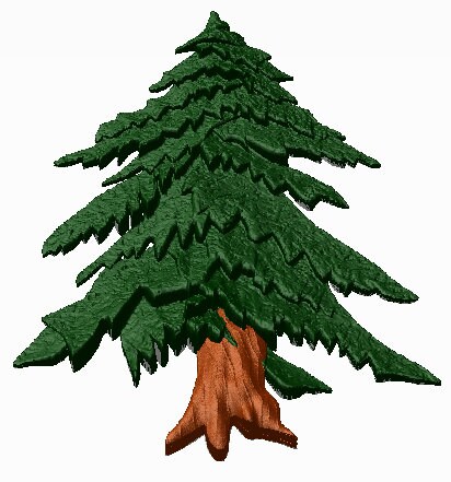 Hemlock Tree 3d Solid Model Carving, 3d in OBJ. STL and 3DS Formats ...