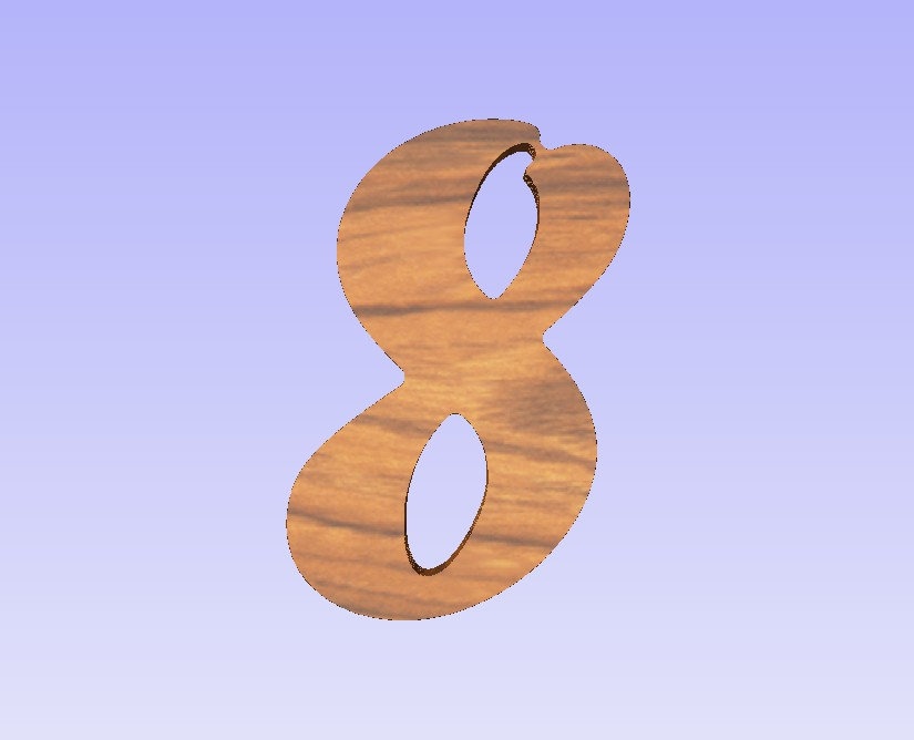 Forte Font Cut File Inch and Metric 6" 0-9 Digits CNC G Code Routers ...