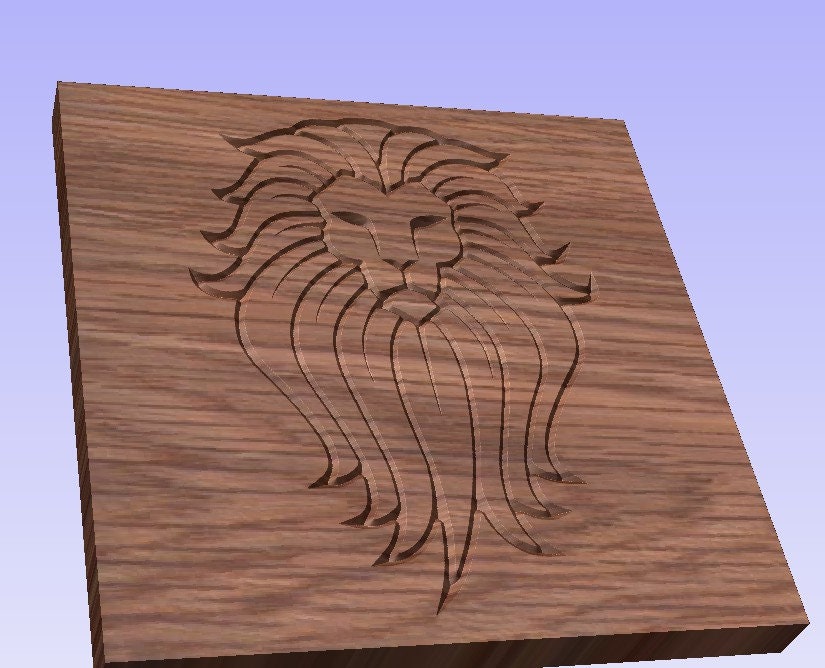 Big Cat-1 2.5 D Image CNC Router G Code Beginner Files Immediate ...