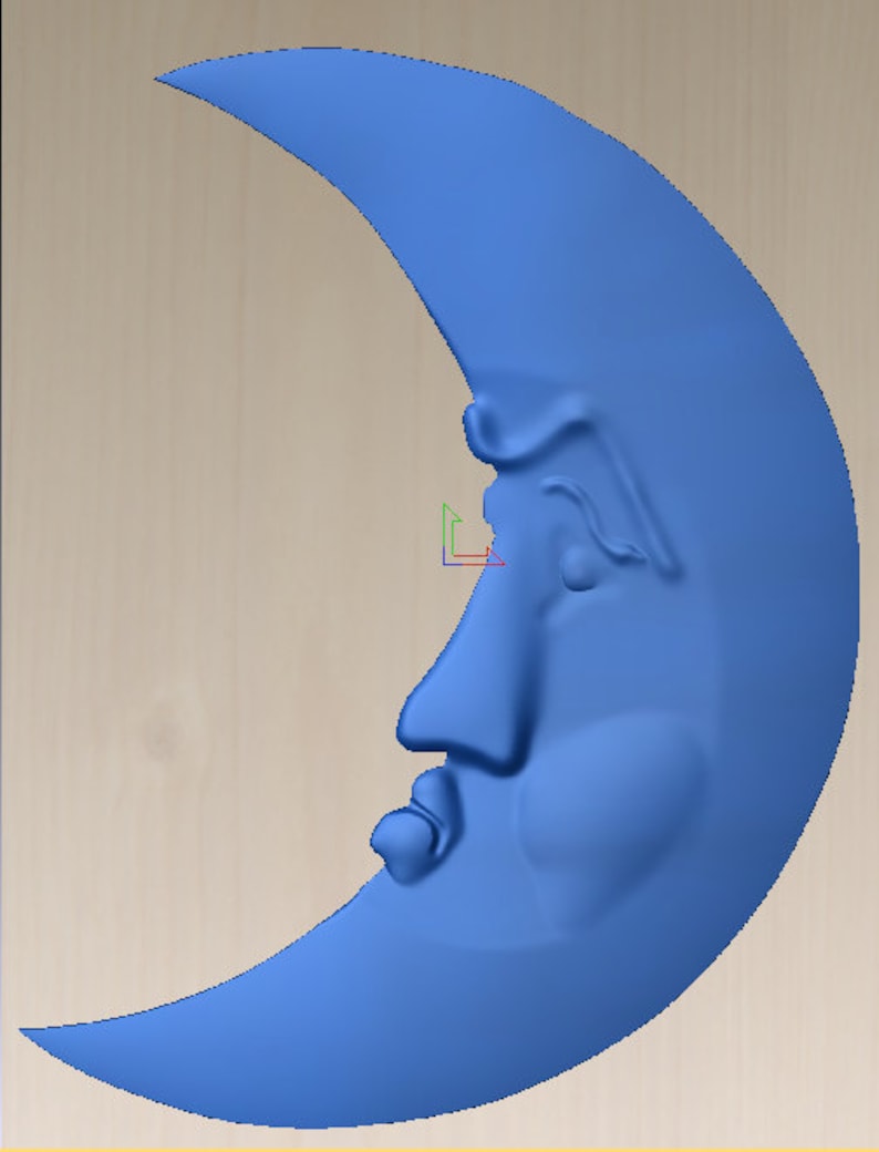 Man in the Moon Solid 3D Model for Cnc Routers and Mills Useful on 3D ...