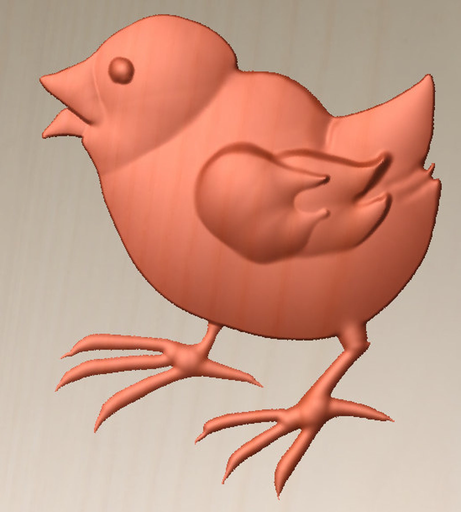 Baby Chick 3D Solid Model Only Obj, 3ds, Stl Wood Carving Pattern CNC ...