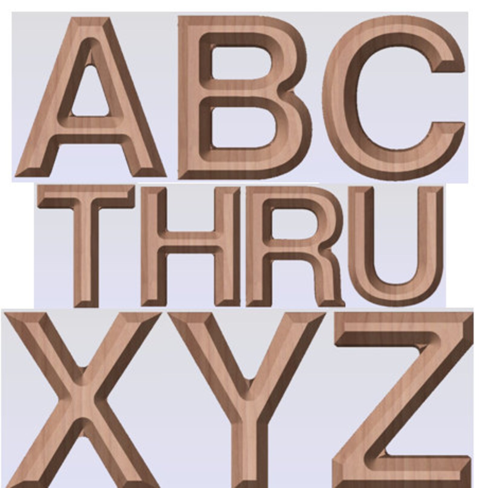 Cut File Instant Digital Download 3" Alphabet, Digits, Punctuation ...