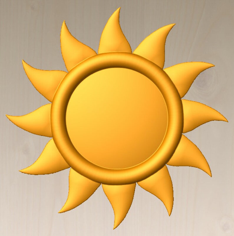 Sun CNC Wood Carving Pattern Deep Relief Model for CNC Machines 3D to ...