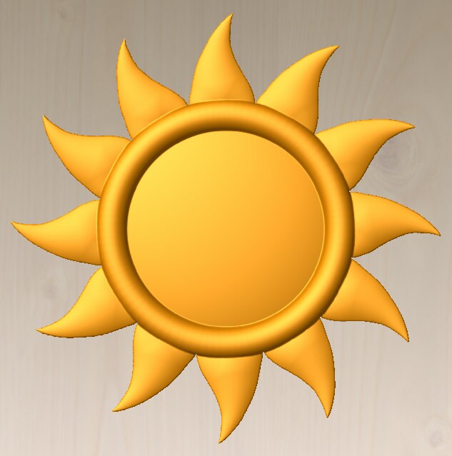 Sun CNC Wood Carving Pattern Deep Relief Model for CNC Machines 3D to ...