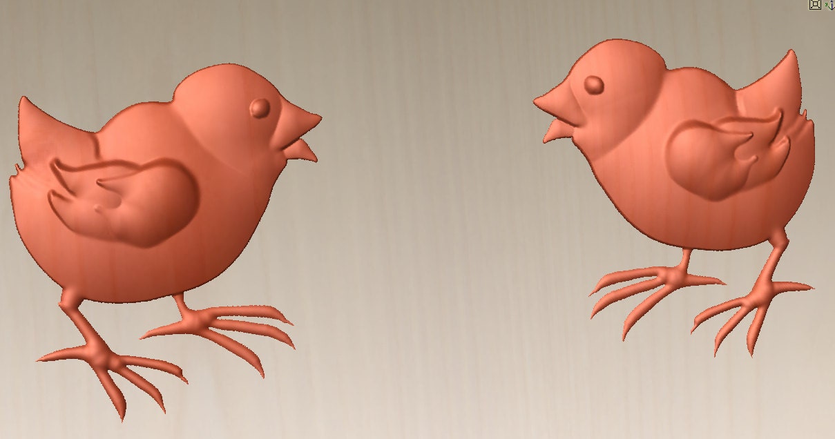 Baby Chick 3D Solid Model Only Obj, 3ds, Stl Wood Carving Pattern CNC ...