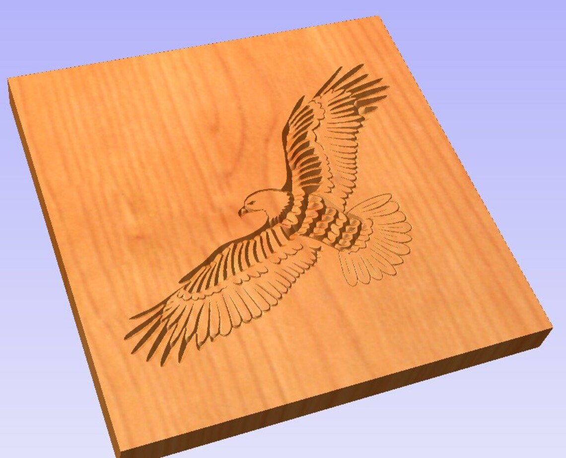 Bald Eagle 2.5 D CNC Router G Code Cut File Immediate Instant - Etsy