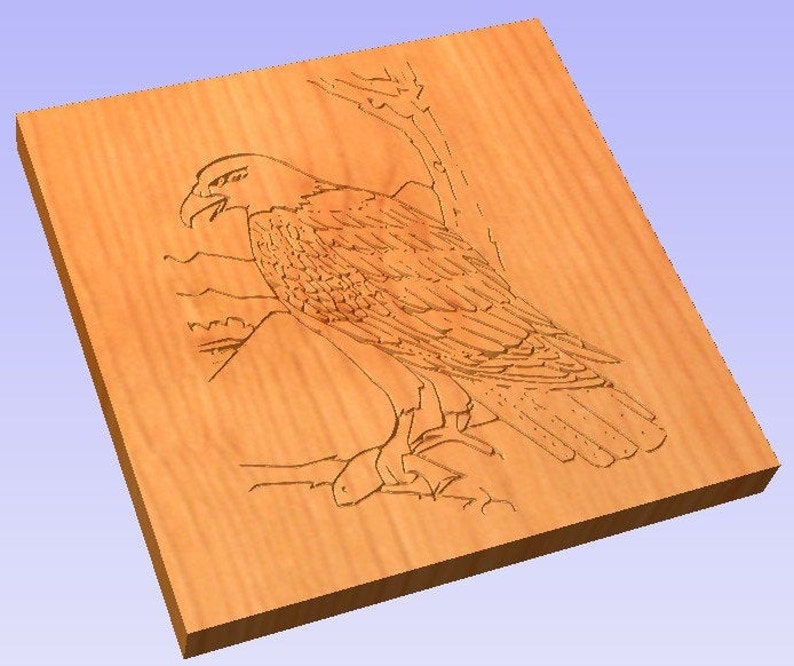 Bald Eagle 2.5 D CNC Router G Code Cut File Immediate Instant Download ...