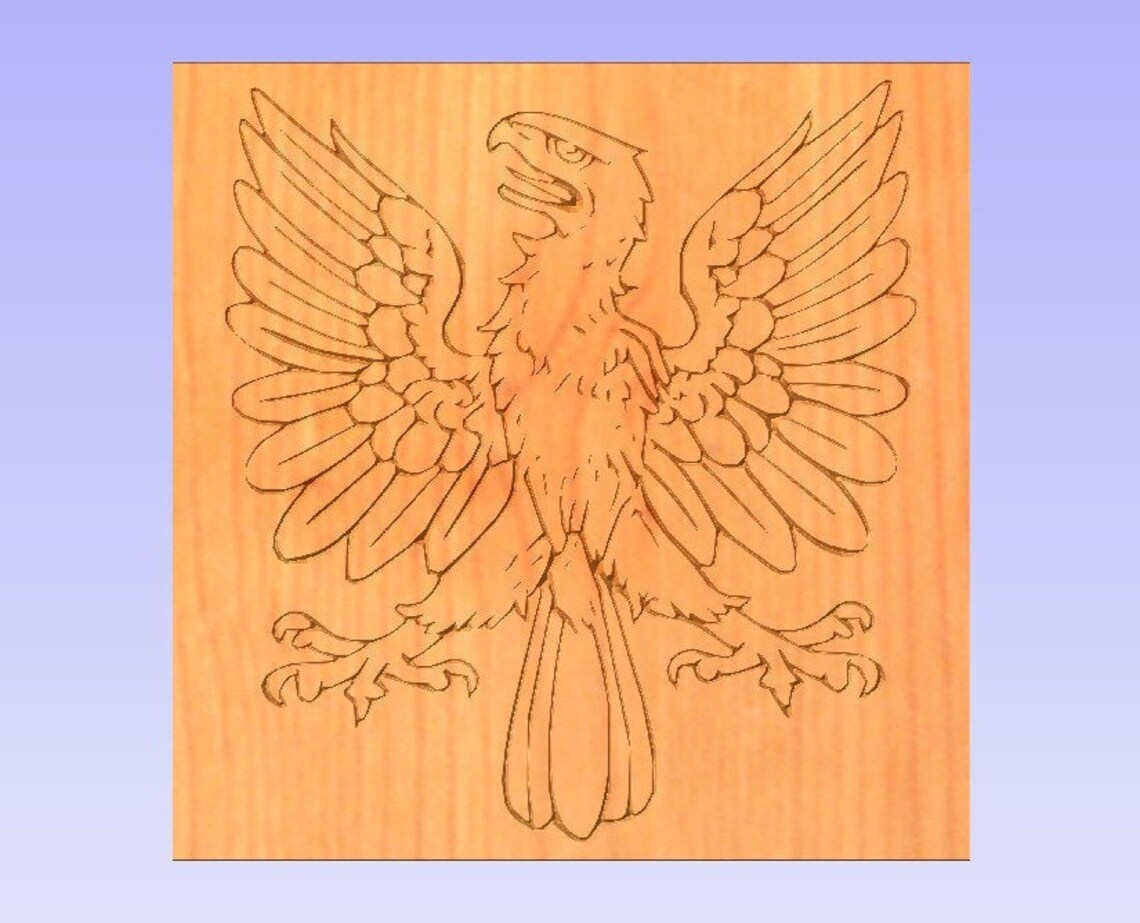 Bald Eagle 2.5 D CNC Router G Code Cut File Immediate Instant Download ...
