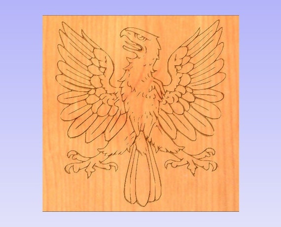 Bald Eagle 2.5 D CNC router g code cut file immediate instant | Etsy