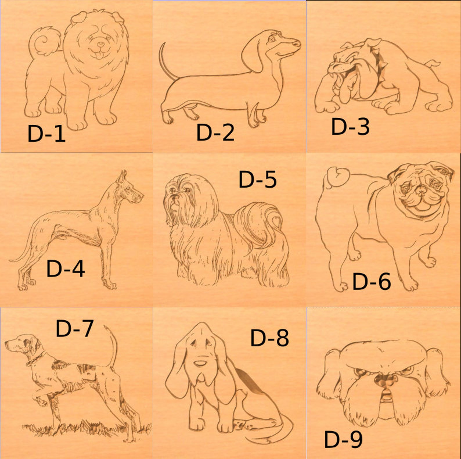 2.5D Inch & Metric Dogs 9 Cut Files CNC Router G Code Instant Download ...