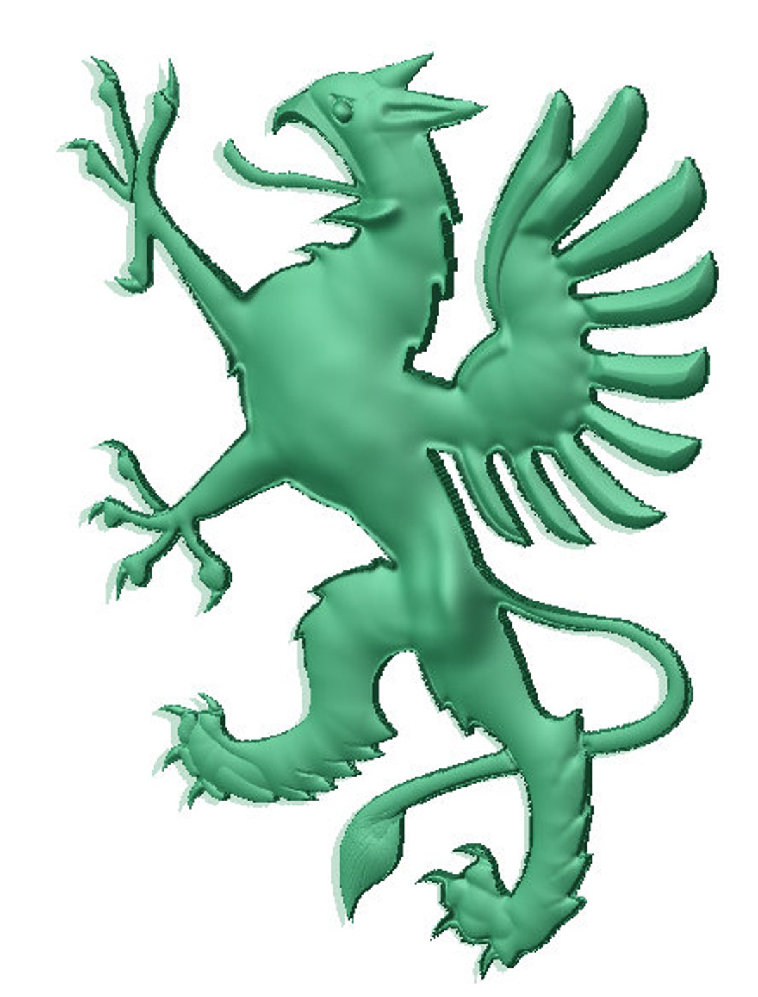 Griffin Solid Model Carving, 3d-clip in OBJ and STL Formats Carve With ...