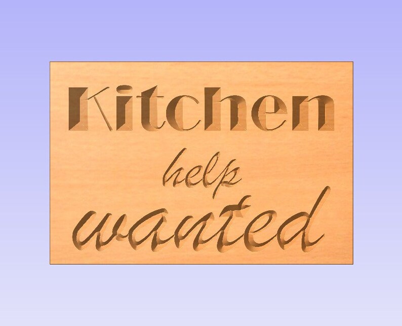 Kitchen Help Wanted Sign G-code Files Immediate Download for | Etsy