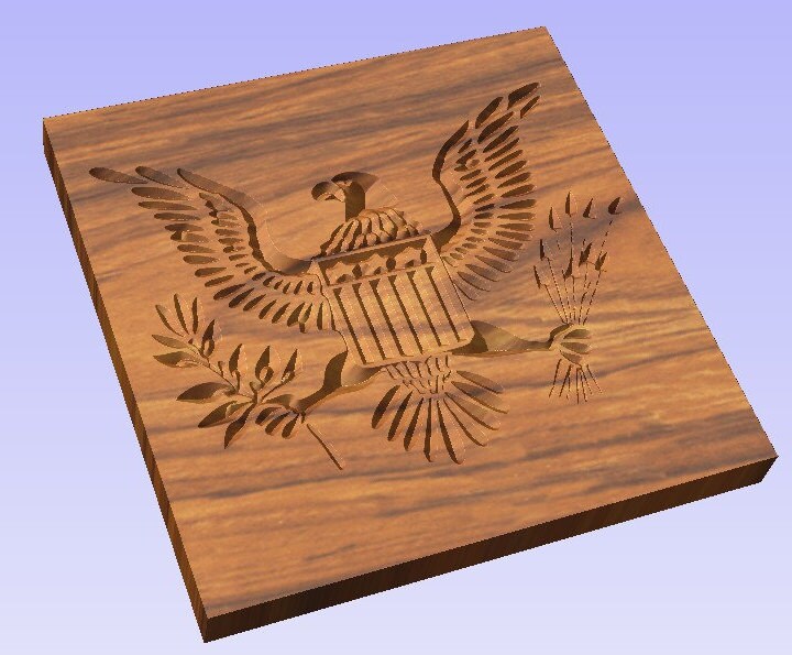 Bald Eagle 2.5 D CNC Router G Code Cut File Immediate Instant Download ...