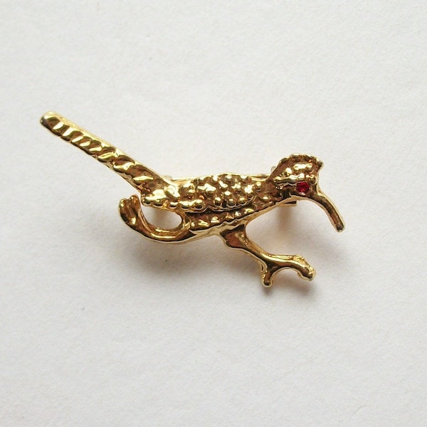 Gold Roadrunner Pin - Etsy