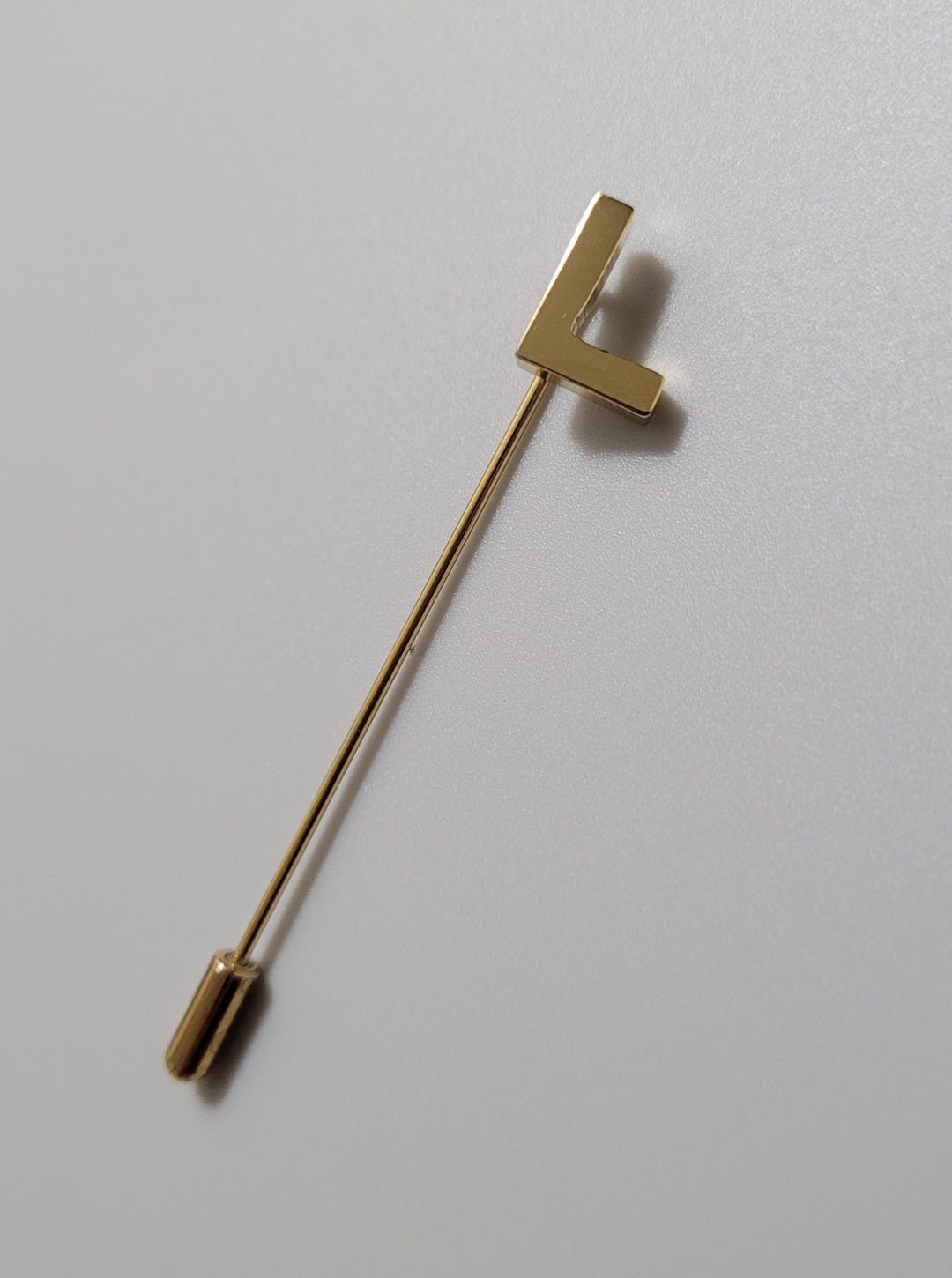 Vintage Letter L Stick Pin Initial Pin Simple Letter L Hat Pin L Shaped ...