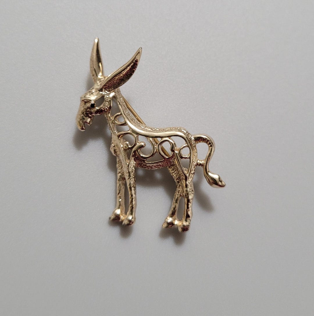 Vintage Figural Donkey Pin Small Sarah COVENTRY Donkey Brooch Light ...