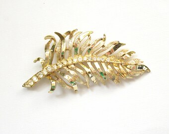 Vintage Signed J.J. Shiny and Matte Leaf Pin - Etsy