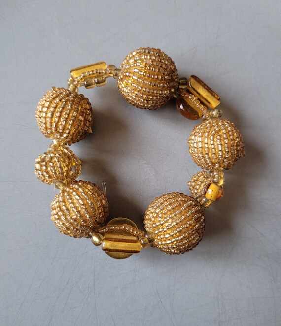Vintage gold bracelet detailed - Gem