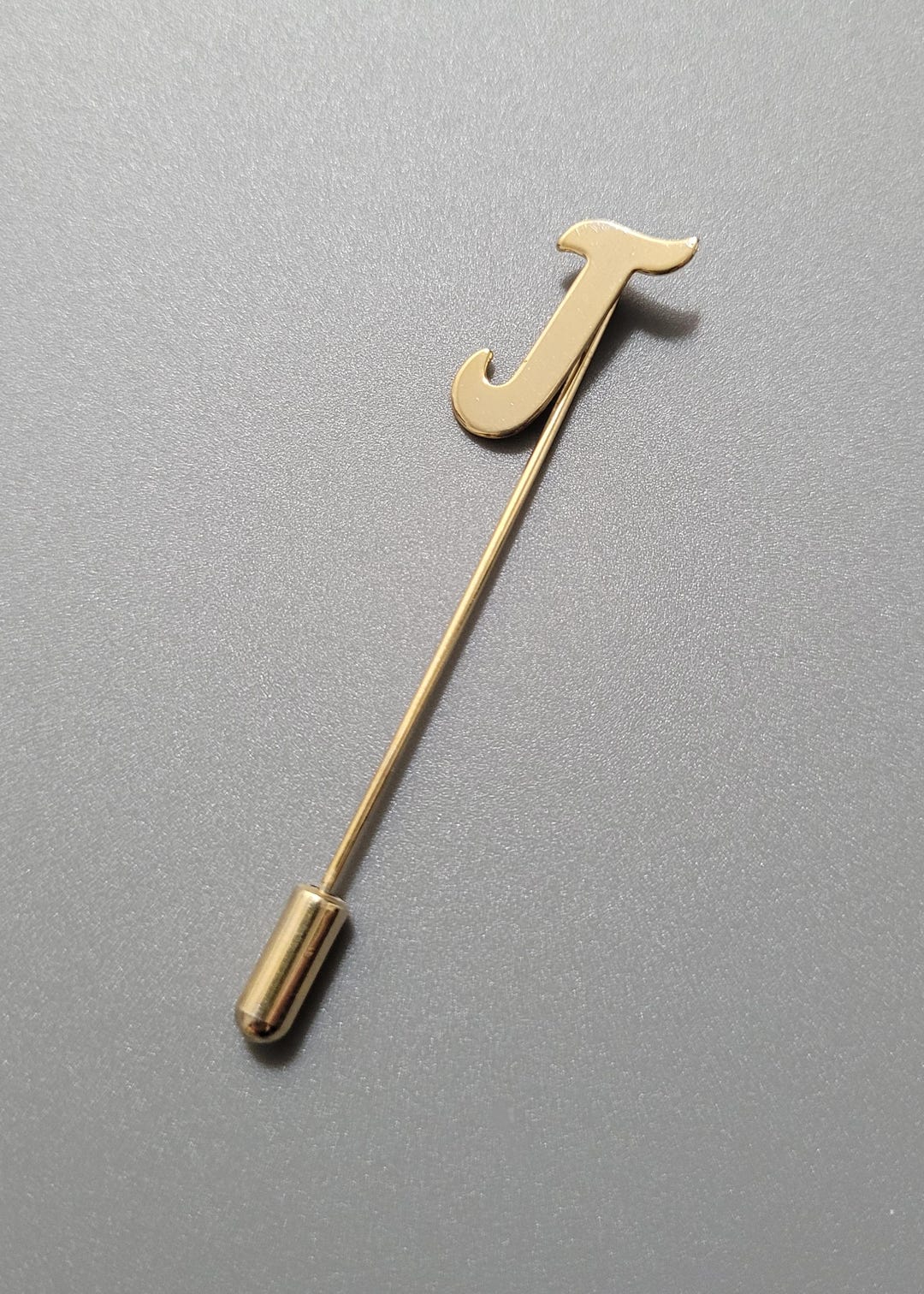 Vintage Letter J Stick Pin Initial Pin Simple Letter J Hat Pin J Shaped ...