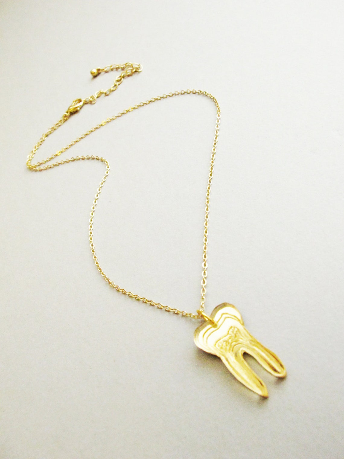 Gold Tooth Laser Cut Acrylic Pendant - Etsy