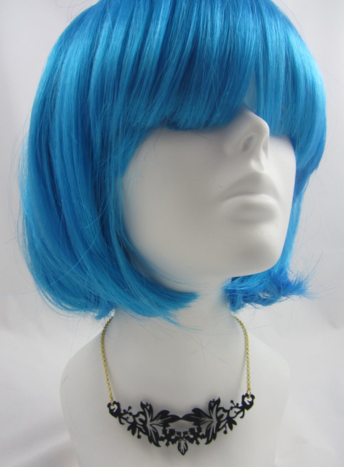 Vintage Floral Acrylic Laser Cut Necklace - Etsy UK