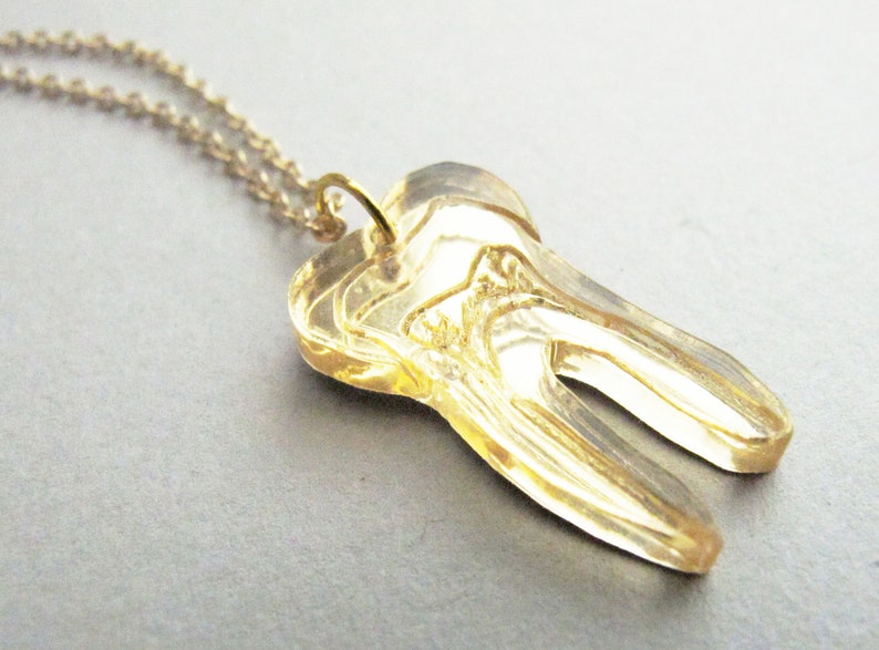 Gold Tooth Laser Cut Acrylic Pendant - Etsy