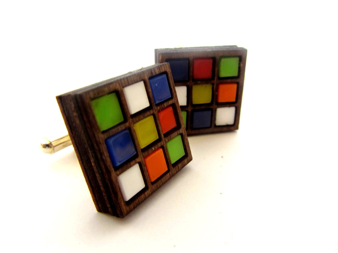 Rubik's Cube Inspired Laser Cufflinks - Etsy