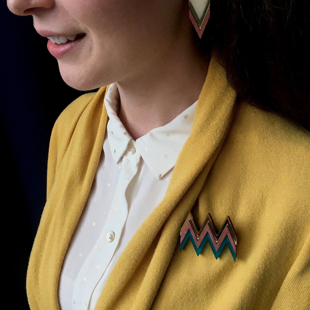 Deco Brooch - Etsy