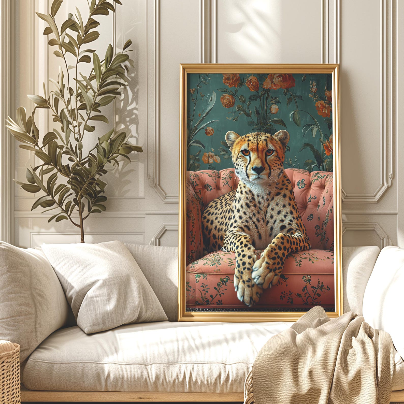 Cheetah Wall Art Print - Luxury Cheetah Print, Boho Wall Art, Cheetah ...