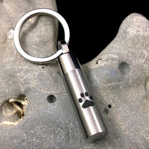 Large Vial Mens Cremation Keyring Keychain Urn for Ashes Pendant ...