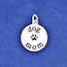 Dog Mom Charm Sterling Silver Plt Pendant Paw Print Handmade Jewelry ...