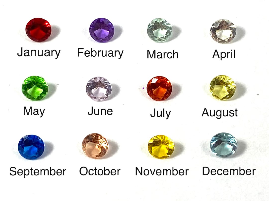 Birthstone Crystal Floater Round Faceted 5mm Floating Charm Child's ...