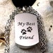 Men's Dog Tag Pet Cremation Jewelry My Best Friend Paw Prints for Ashes ...