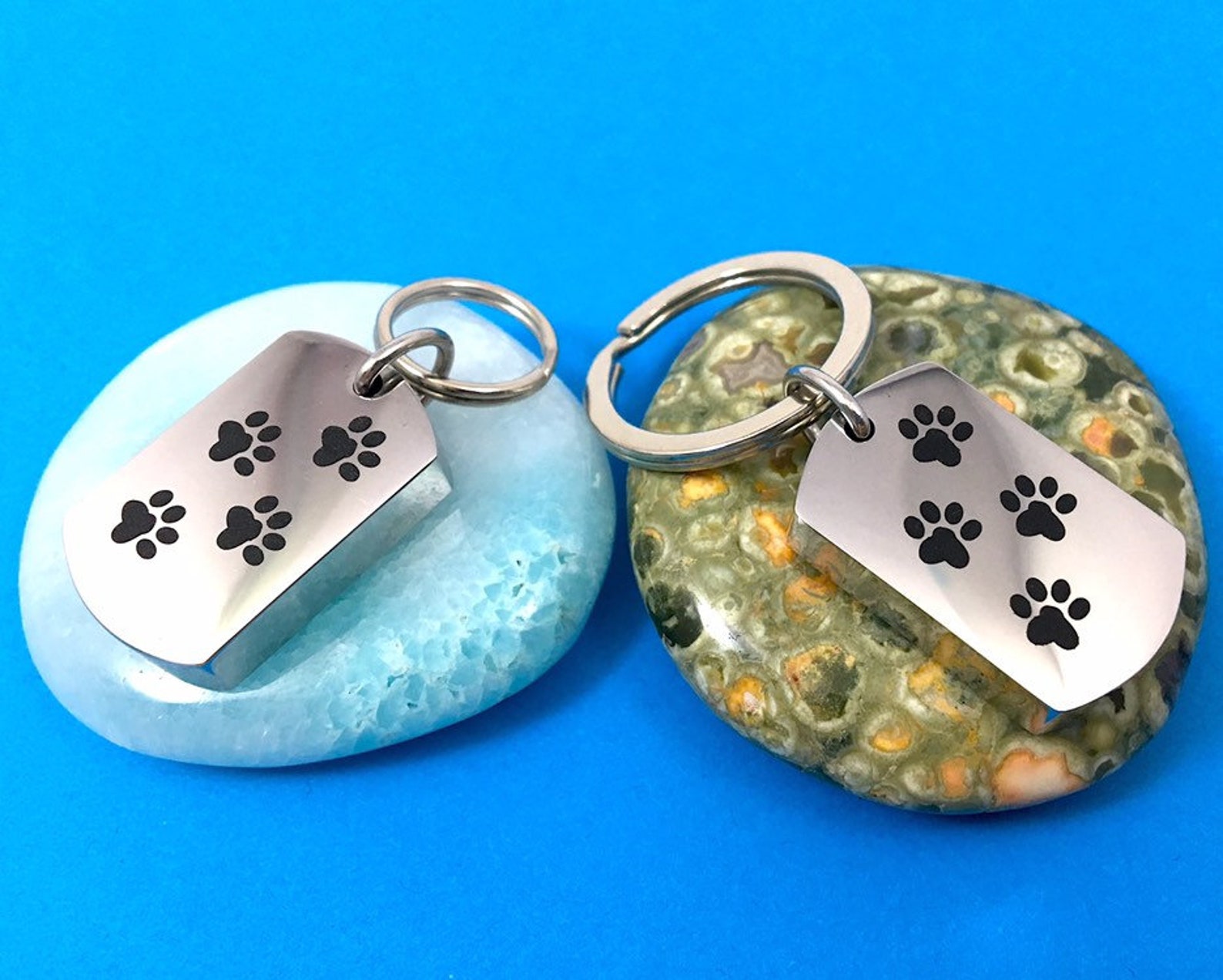 Men's Dog Tag Pet Cremation Jewelry Four Paw Prints for Ashes Urn Ashes ...