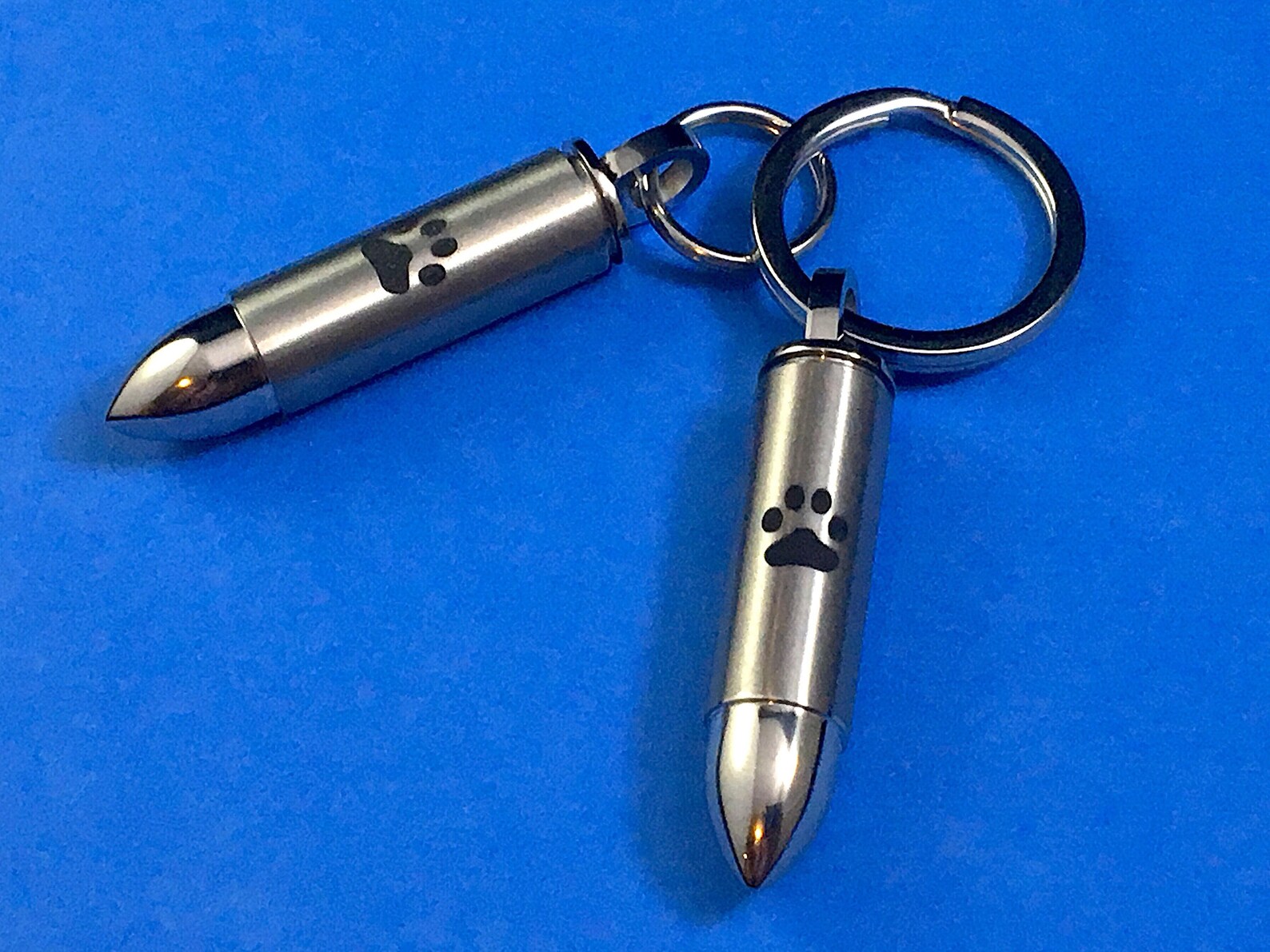 Silver Bullet Mens Key Ring Chain Cremation Urn for Ashes - Etsy