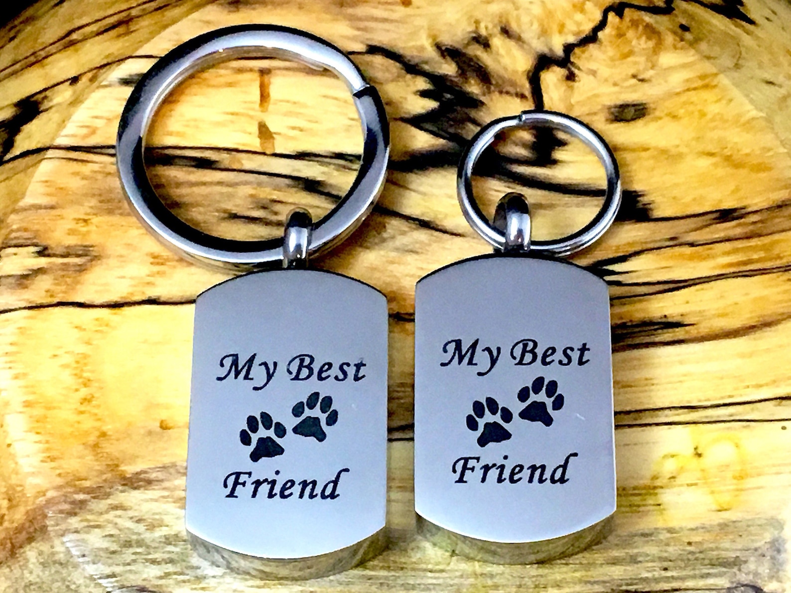 Men's Dog Tag Pet Cremation Jewelry My Best Friend Paw Prints for Ashes ...