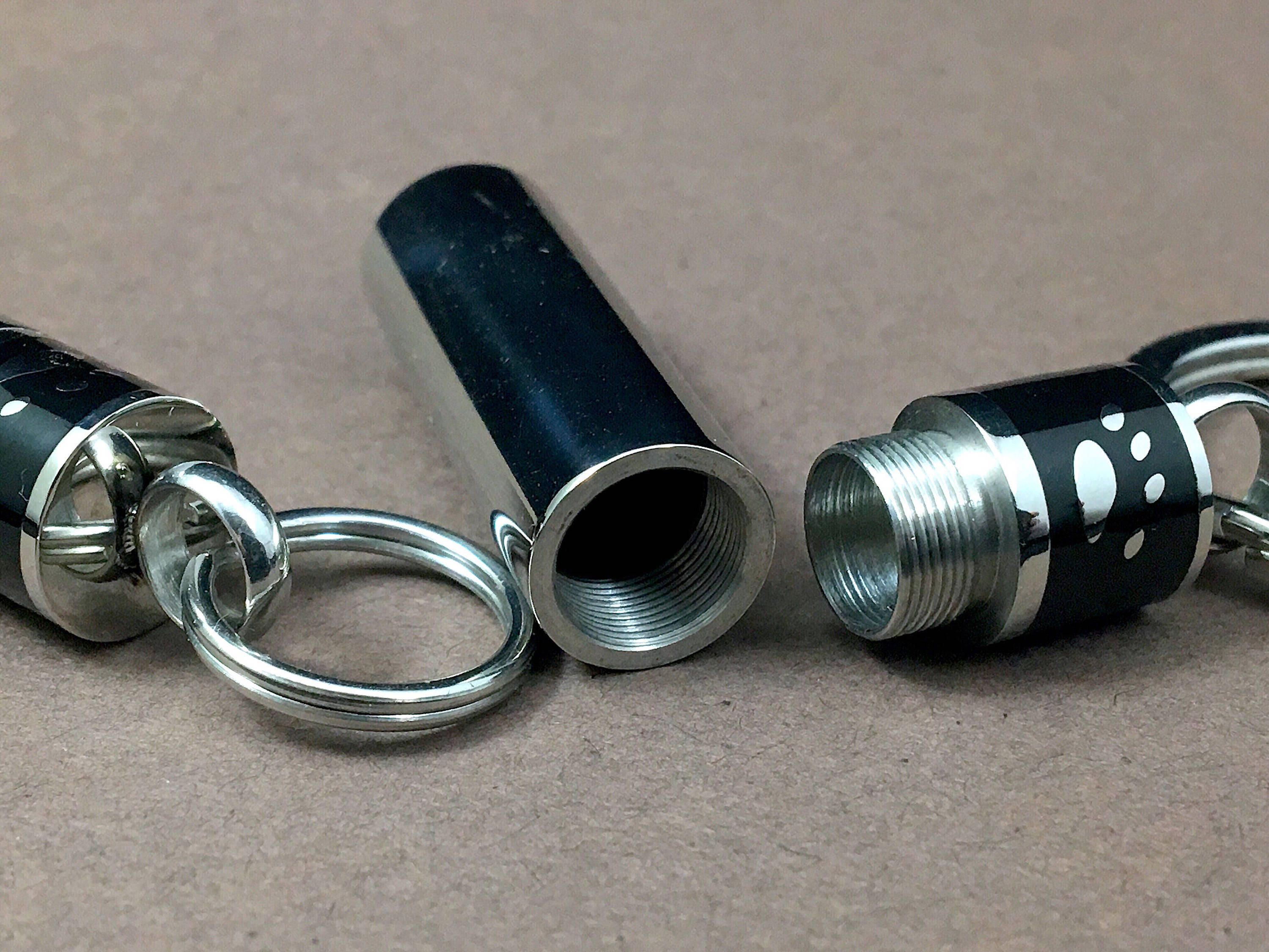 Mens Pet Cremation Key Chain Ring Urn for Ashes LARGE VIAL Paw Print ...