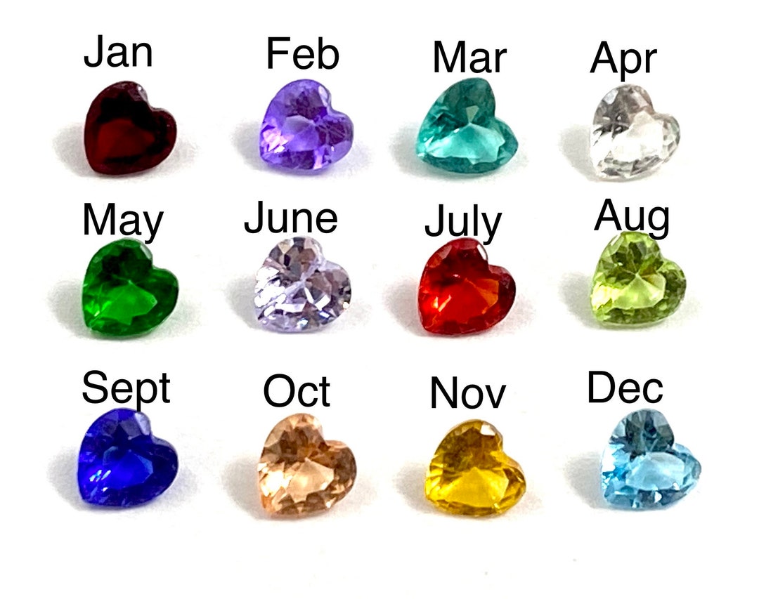 Birthstone Crystal Heart Floating Charm Floater 5mm Mother and Child's ...