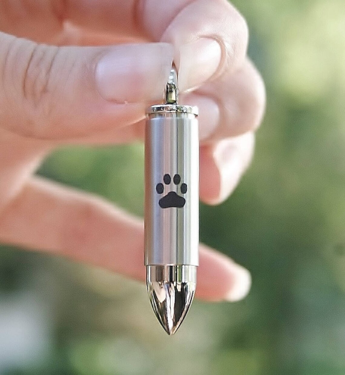 Urn Silver Bullet Cremation PENDANT or NECKLACE Holds Cremains | Etsy