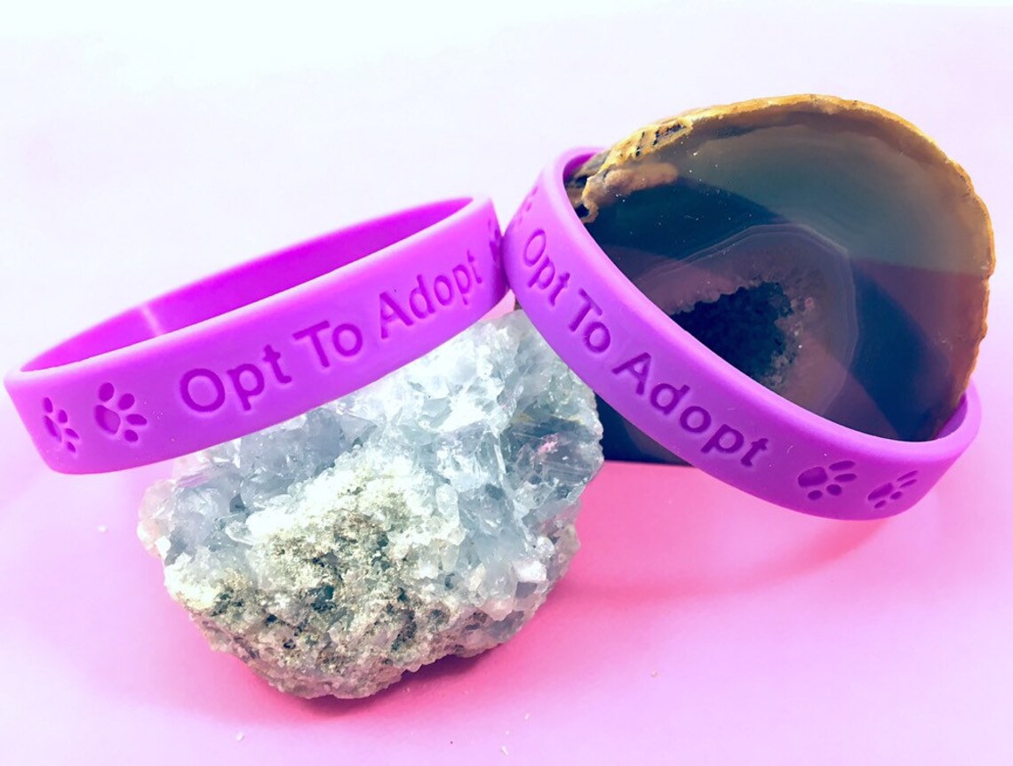 Opt to Adopt Silicone Bracelet for Pet Rescue Dog Cat Paw | Etsy