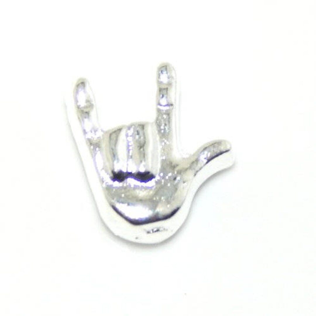 I Love You Sign Language Hand ASL Floating Charm for Glass Locket ...