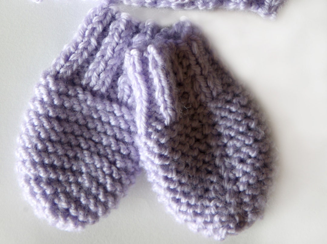 KNITTING PATTERN Baby Mittens - Newborn, Baby Girl, Baby Boy (0-3, 3-6 ...
