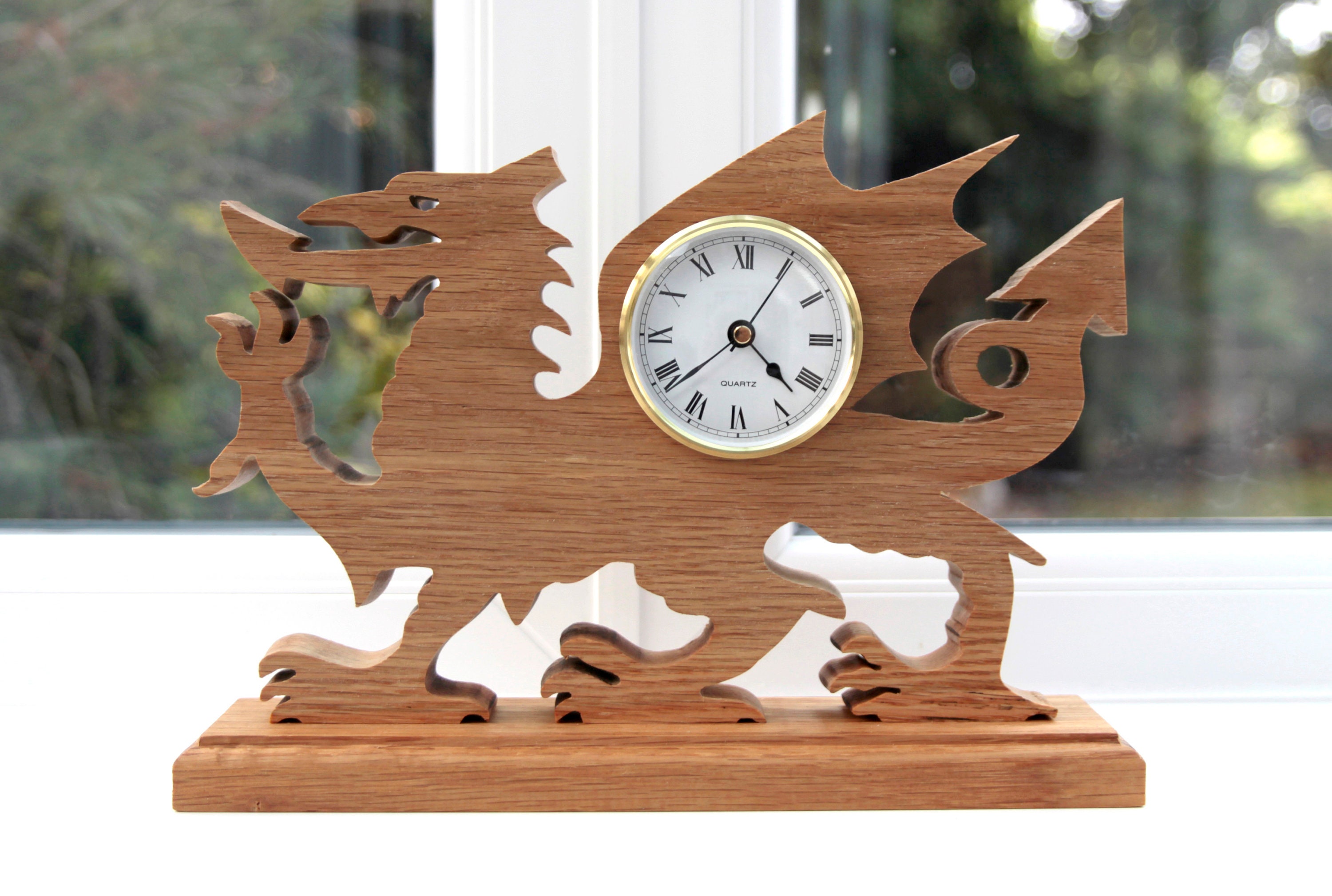Welsh Dragon Clock Welsh Dragon Clock Welsh Clock Wooden - Etsy